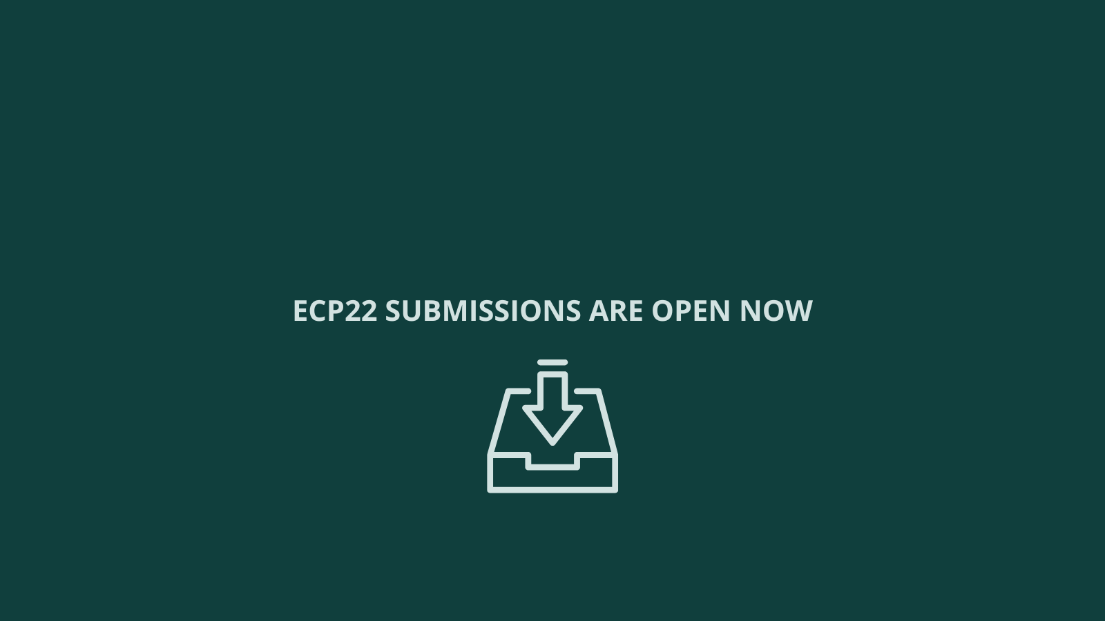 Submissions are open for ECP22! - EAPP